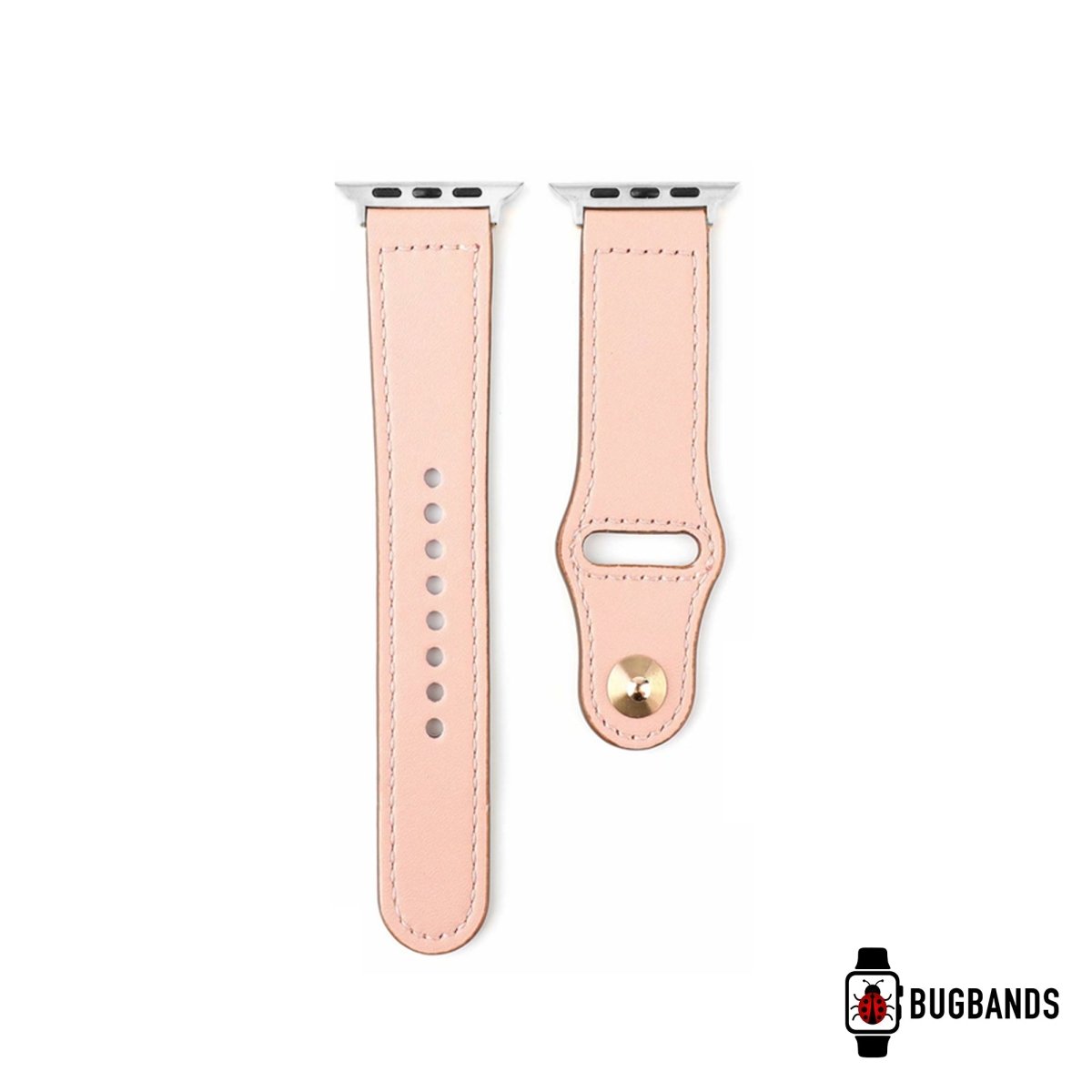 Pink Leather Apple watch Band | Pink Leather Apple Watch Strap – BugBands